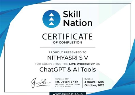 Nithyasri S V On Linkedin Workshop Aitools