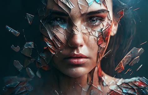 Premium Photo A Girls Broken Heart Portrait Of A Girl And A Broken