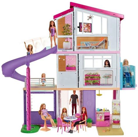 Barbie Кукольный дом мечты трехэтажный с лифтом и мебелью Gnh53 купить с доставкой по выгодным