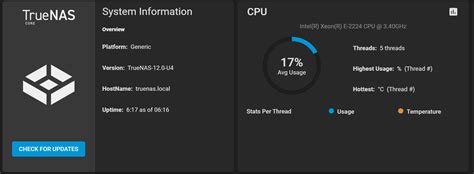 Solved Cpu Widget In Dashboard Not Updating Temperature And Usage In 120 U4 Truenas Community