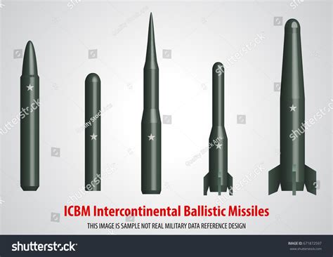 Intercontinental Ballistic Missile Icbm 3d Vector Stock Vector