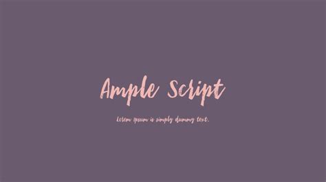 Ample Script Font Download Free For Desktop And Webfont