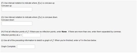 F Use Interval Notation To Indicate Where F X Is Chegg