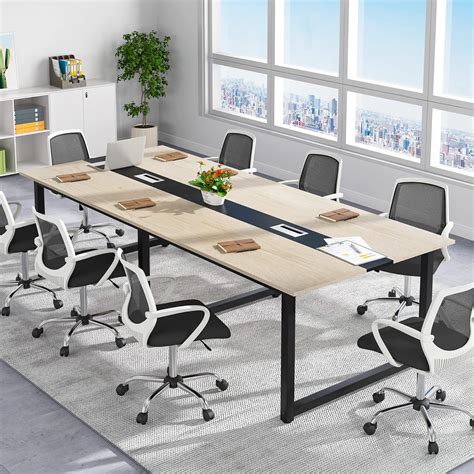 Tribesigns 8ft Rectangle Conference Table Wood And Qatar Ubuy