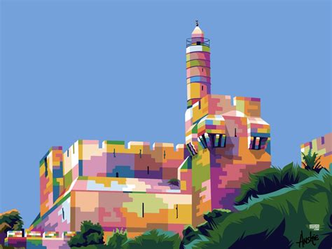 Shop Migdal David Colorful Sukkah Poster