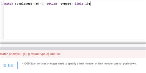 按照官网示例，我想查询指向某tag的所有edge Type报错scan Vertices Or Edges Need To Specify