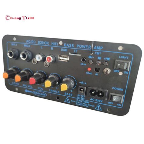 W Digital Bluetooth Stereo Amplifier Board Subwoofer Dual Microphone