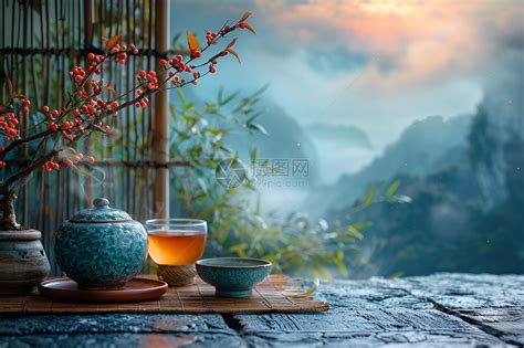 桌子上的茶高清图片下载 正版图片601252932 摄图网