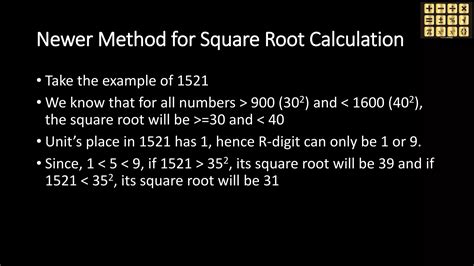 Square Root Calculation Mentally PPTX