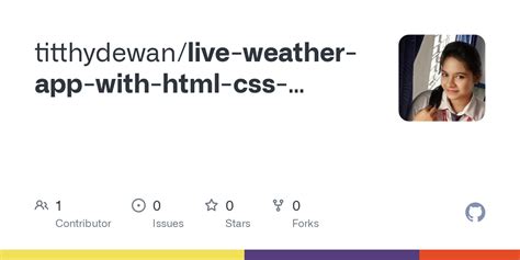 Github Titthydewanlive Weather App With Html Css Javascript