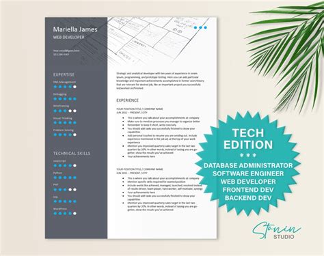 Developer Resume Template Software Engineer Resume Web Dev FilterGrade