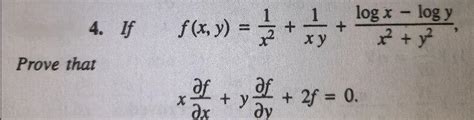 Solved If log x log y ху x y Prove that af дх af Chegg com