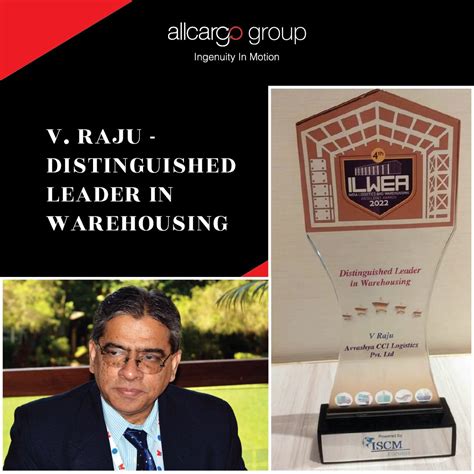 Allcargo Logistics Limited We Are Glad To Share Mr V Raju Senior Vice President Of Our