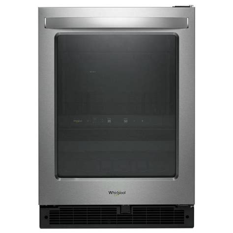 Whirlpool 24 In Dual Zone 14 Bottle Wine Cooler And Beverage Center In