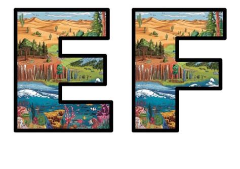 Biomes And Ecosystems Lettering Set Instant Display Bulletin Board