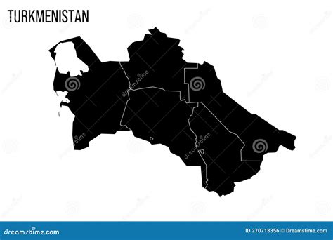 Turkmenistan Political Map Of Administrative Divisions Vector
