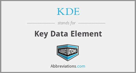 What Is The Abbreviation For Key Data Element