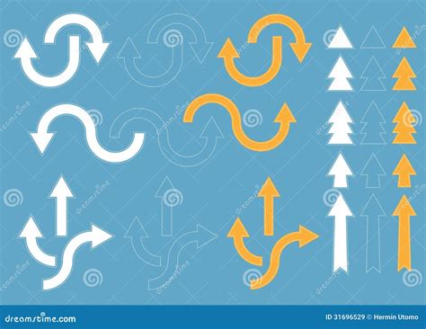 Dotted Arrows Design Elements Stock Vector Illustration Of Design Backdrop 31696529