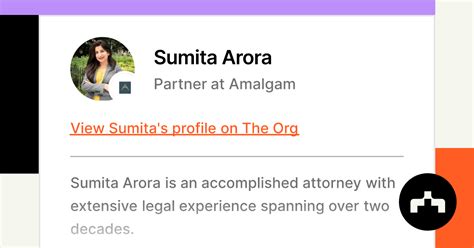 Sumita Arora Partner At Amalgam The Org
