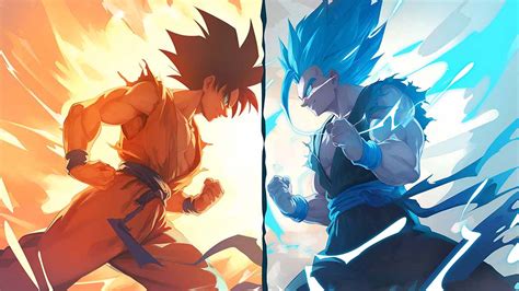 Goku Vs Vegeta Super Saiyan Power Desktop Wallpaper Dbz Vibe