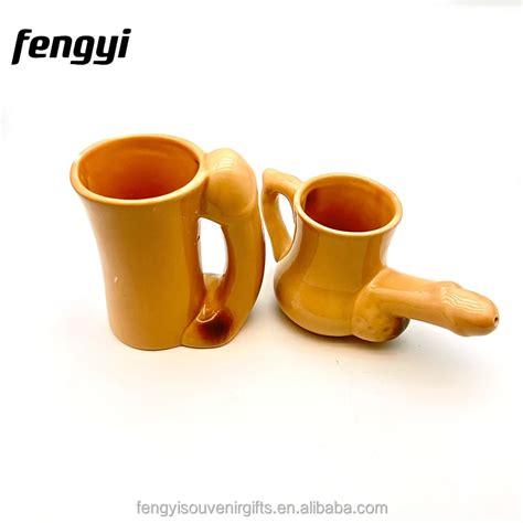 Wholesale Funny Boobs Breast Penis Dick Shaped Ceramic Coffee Water Mug