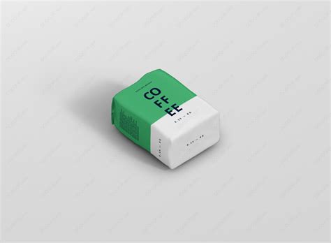 中尺寸纸质咖啡袋包装样机PSD模板 04