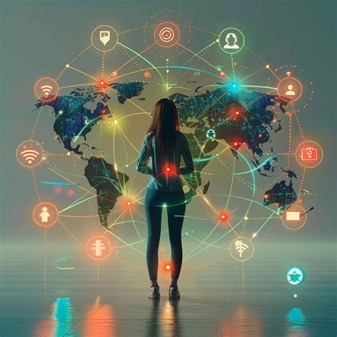 Premium Photo 3d Rendered Photos Of World Map With Interactive Icons