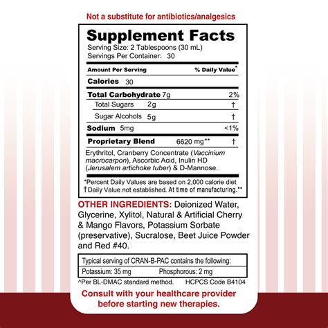 Cran B Pac® Urinary Health Supplement Nutritional Designs