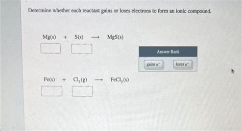 Answered Determine Whether Each Reactant Gains Bartleby