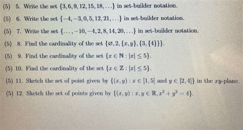 Solved Write The Set 3 6 9 12 15 18 In Chegg Com