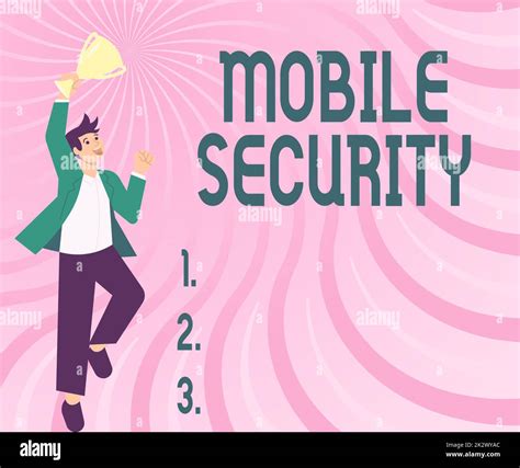 Sign Displaying Mobile Security Business Concept Protection Of Mobile Phone From Threats And