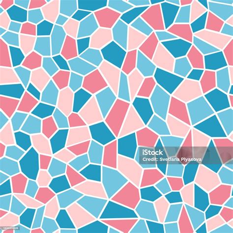 벡터 배경 모자이크 파란색과 분홍색 스테인드 글라스 혼돈의 여러 가지 빛깔의 파편 0명에 대한 스톡 벡터 아트 및 기타 이미지 0명 그런지 이미지 기법 기하 도형