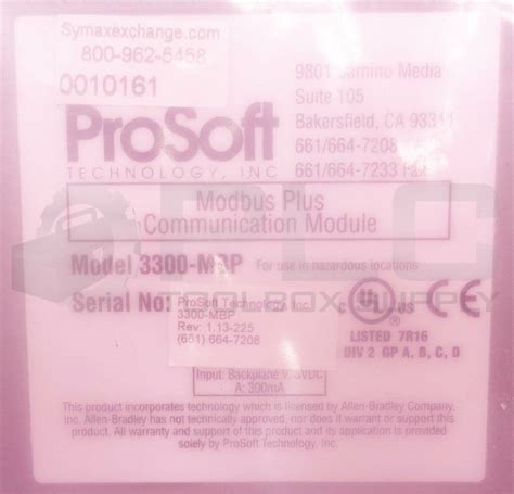 Repaired Prosoft 3300 Mbp Modbus Plus Communication Module Plc