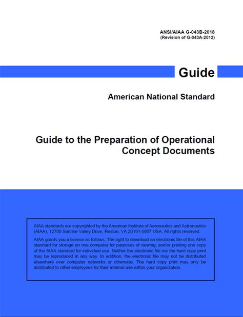 Guide To The Preparation Of Operational Concept Documents Dzed