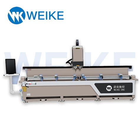 Double Head 3000mm Aluminum Profile Cnc Drilling Milling Machine Wk Cnc Machine