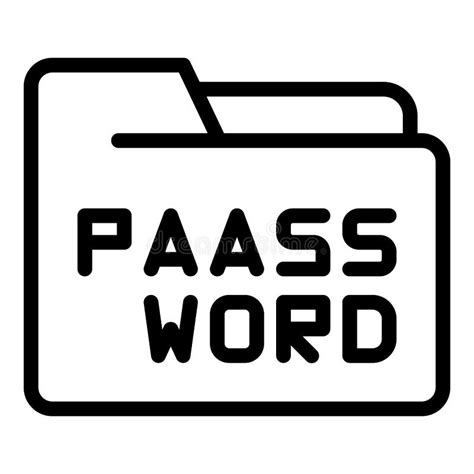 Password Folder Icon Color Outline Vector Stock Vector Illustration Of Color Shield 232104191