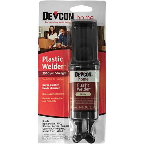 Devcon Home Plastic Welder Cream Colored Adhesive 1 Oz Tube For Use On