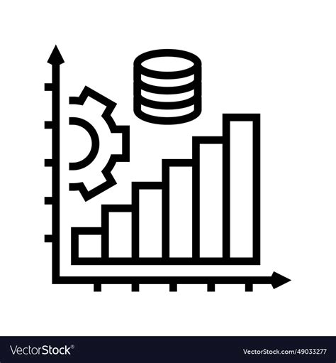 Performance Tuning Database Line Icon Royalty Free Vector