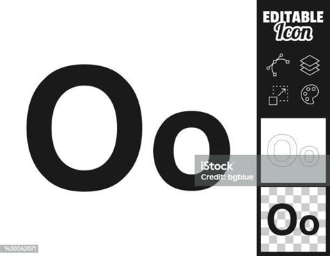 문자 O 대문자 및 소문자 디자인 아이콘입니다 쉽게 편집 가능 개념에 대한 스톡 벡터 아트 및 기타 이미지 개념 검은색