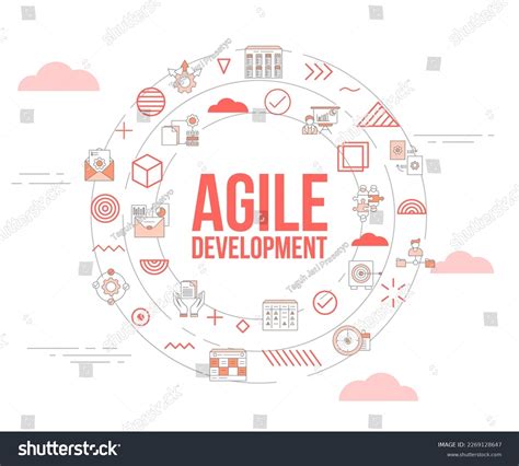 Agile Development Concept Icon Set Template Stock Vector Royalty Free Shutterstock