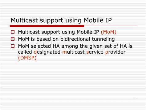 Ppt Multicast In Wireless Mobile Environments Powerpoint Presentation
