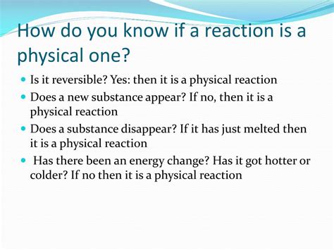 Ppt Physical And Chemical Reactions Powerpoint Presentation Free