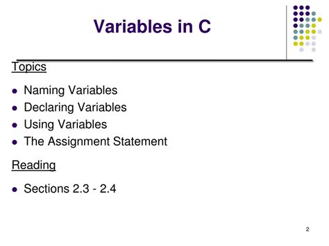 Ppt Variables In C Powerpoint Presentation Free Download Id3990041
