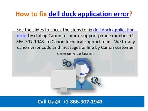 How To Fix Dell Dock Application Error Call Us 1 866 307 1943