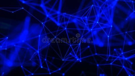 Abstract Digital Connection Moving Dots And Lines Technology Background Network Connection