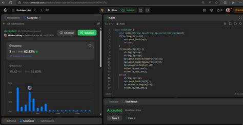 Leetcode Dsa Recursion Backtracking 100daysofcode Problemsolving Muskan Dubey