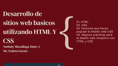 Desarrollo de sitios web básicos utilizando html y css by Nathaly Maradiaga on Prezi