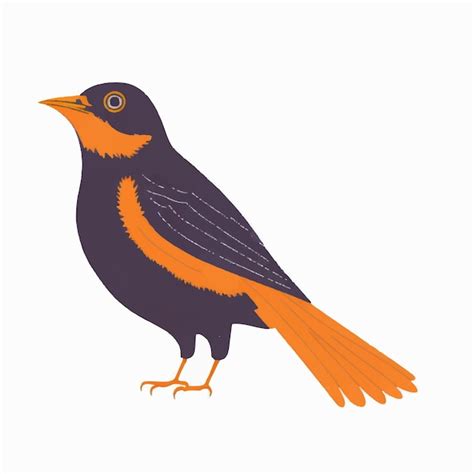 뻐꾸기 새 벡터 일러스트 레이 션 흰색 배경에 고립 프리미엄 벡터