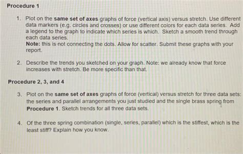Procedure 1 1 Plot On The Same Set Of Axes Graphs Of