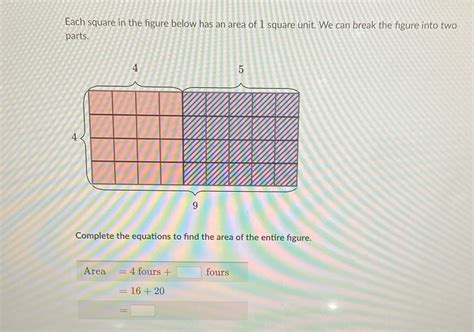 each square in the figure below has an area of 1 square unit we